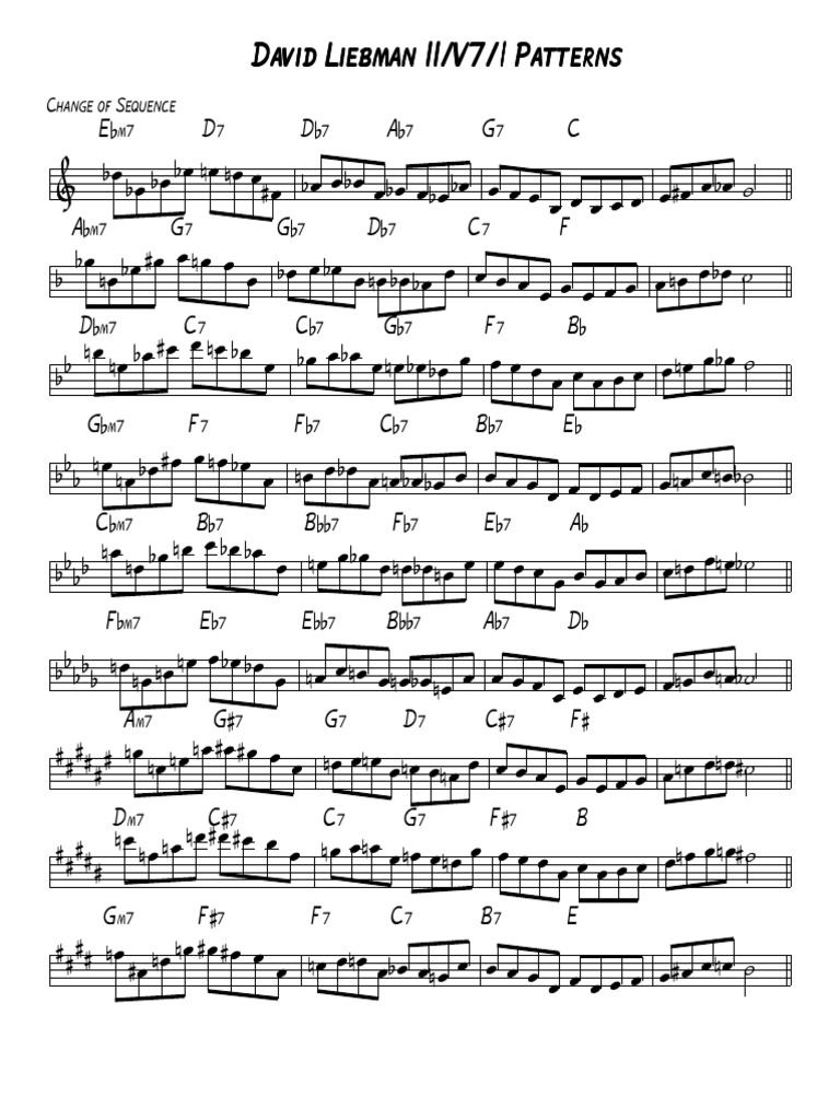 Guitar Dave Liebman Patterns Jazz II V I | PDF