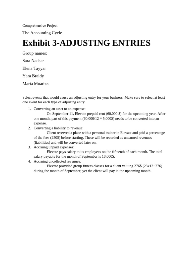 Adjusting Entries in Accounting Cycle | PDF