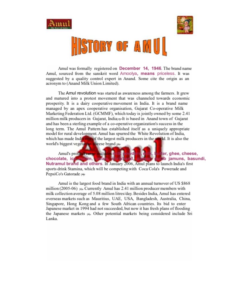 Amul - Project | PDF | Strategic Management | Business Economics