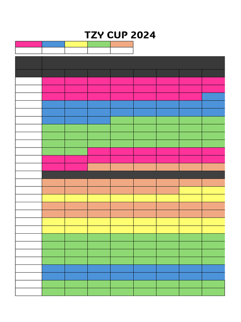 TZY Cup 2024 Schedule Overview | PDF