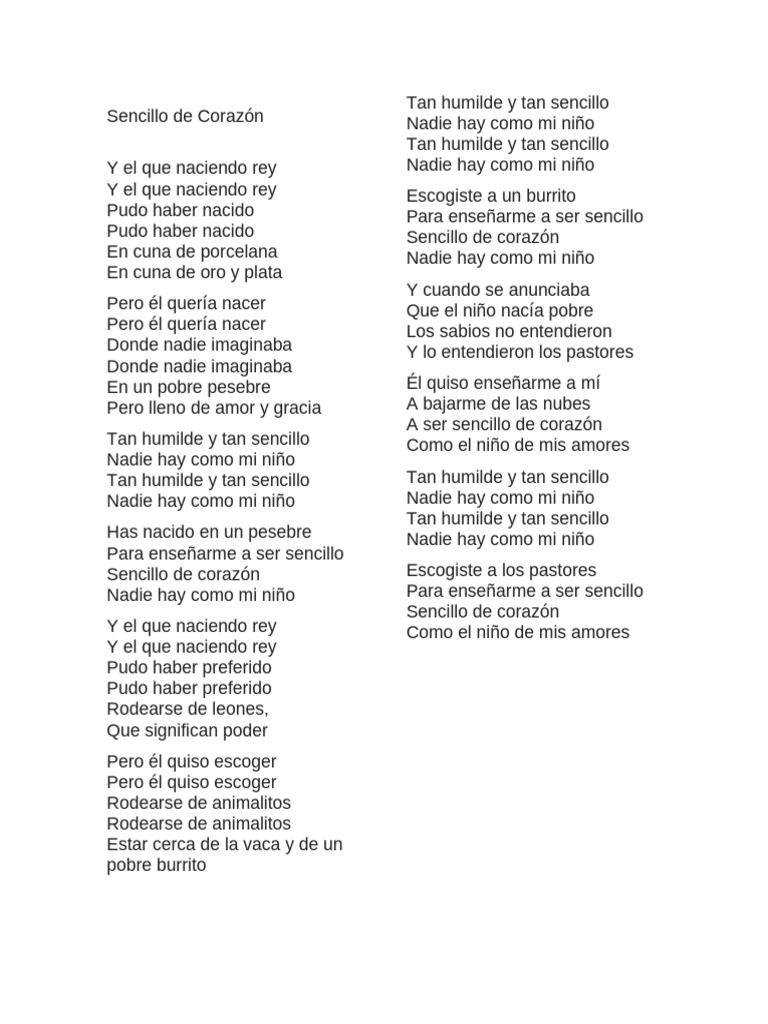 Sencillo de Corazón | PDF