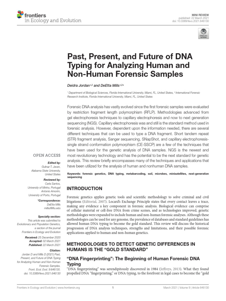 Jurnal DNA Fingerprint | PDF | Dna Profiling | Microsatellite