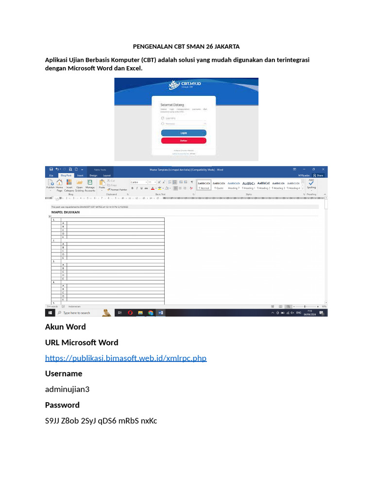 Pengenalan CBT Sman 26 Jakarta | PDF