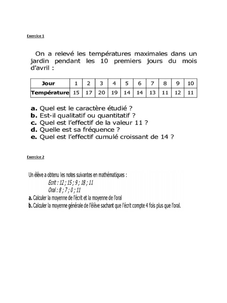 Exercice | PDF