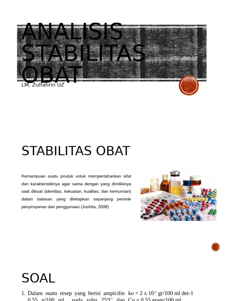 P14. Analisis Stabilitas Obat | PDF