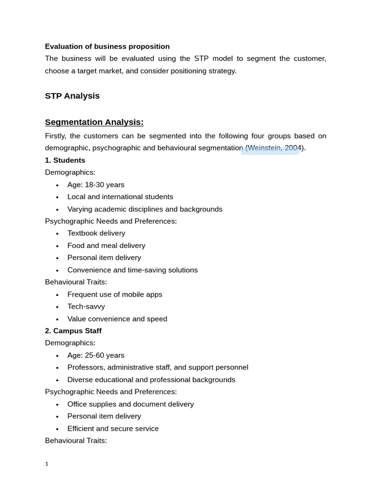 STP analysis | PDF | Target Audience | Market Segmentation