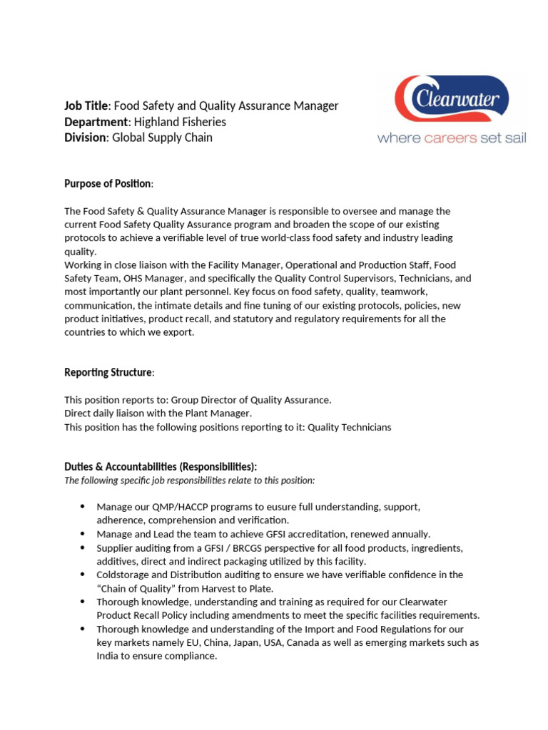 Five | PDF | Food Safety | Hazard Analysis And Critical Control Points