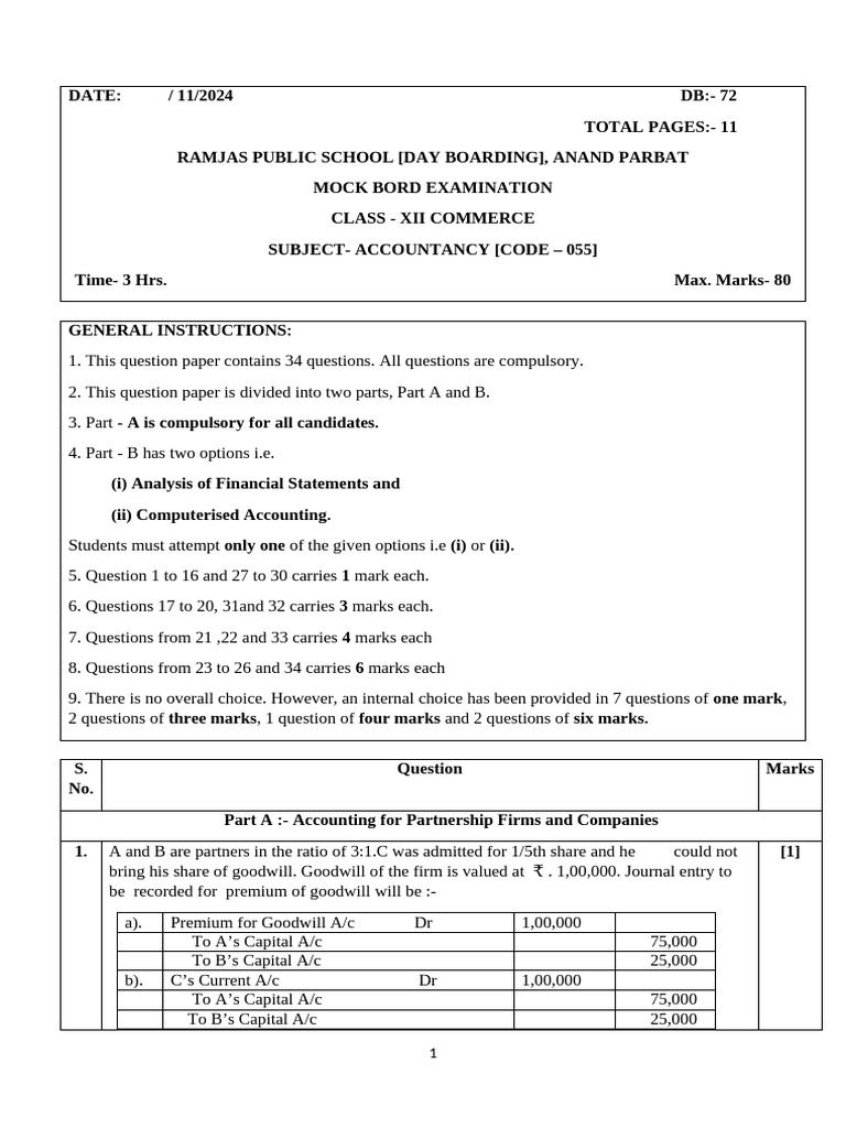 RPS 12 Mock Board Nov 20 Oct | PDF | Equity (Finance) | Dividend