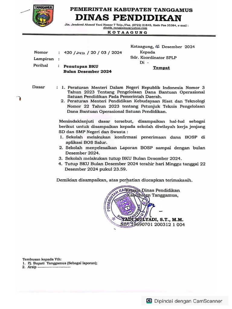Penutupan BKU | PDF