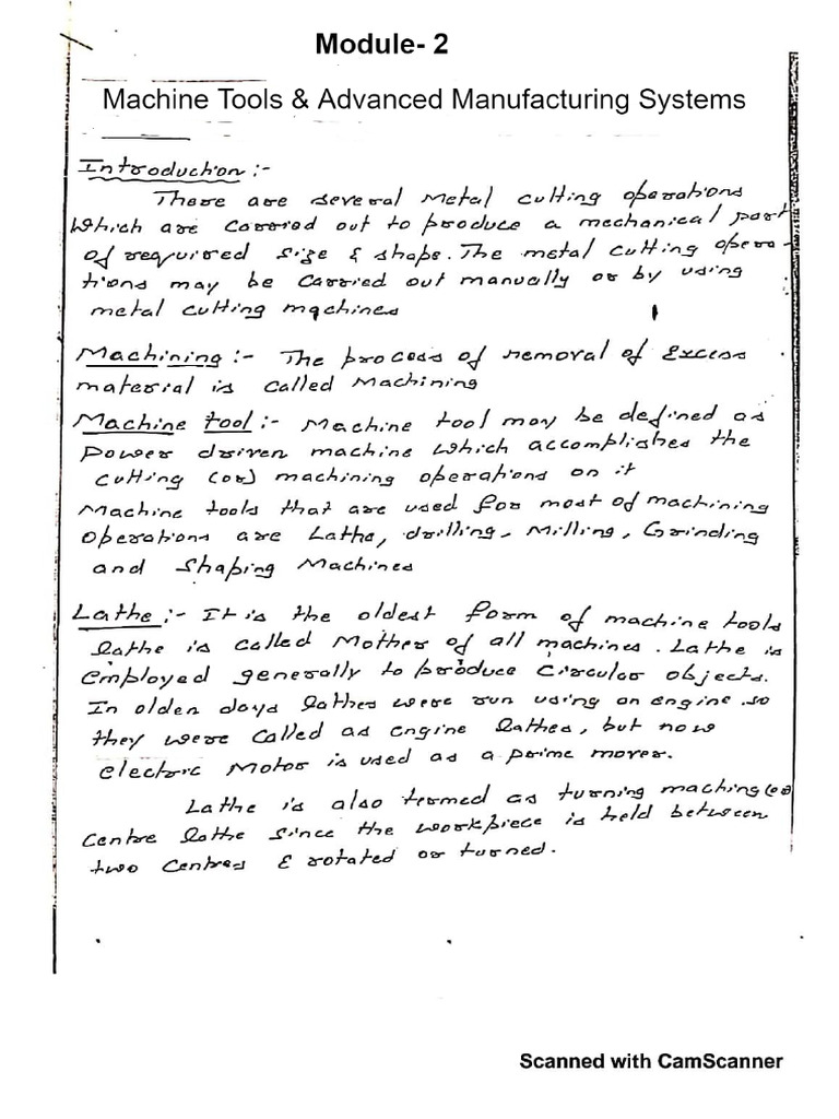 Intro To ME Module 2 Notes | PDF | 3 D Printing | Drilling