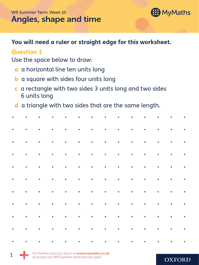 MyMaths Y3 Angles Shapes Time Week10 | PDF | Shape | Triangle