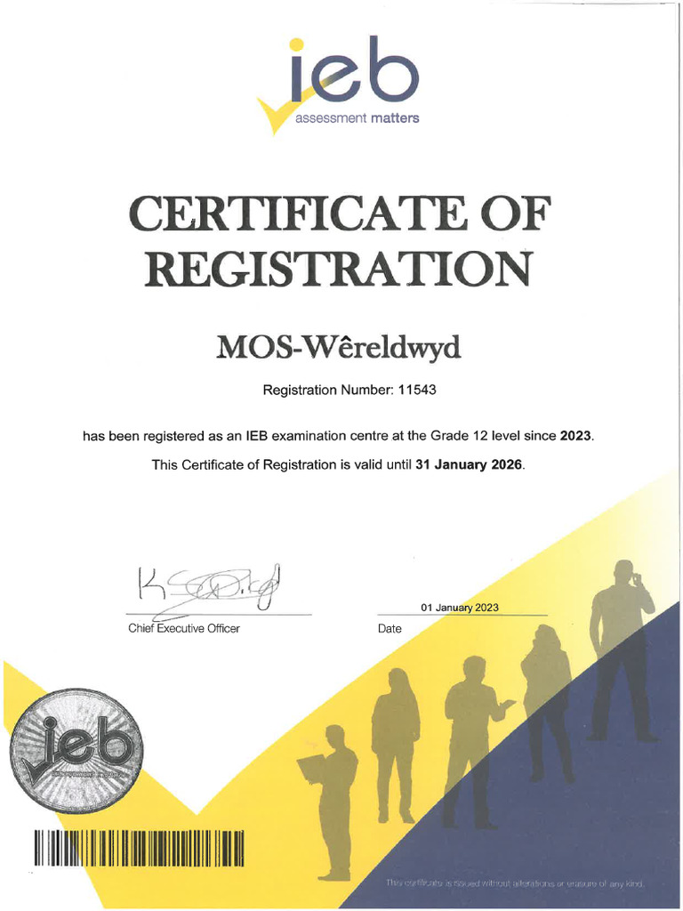 IEB-CertificateofRegistration-MOS-Wereldwyd-RegistrationNumber11543-2023 | PDF