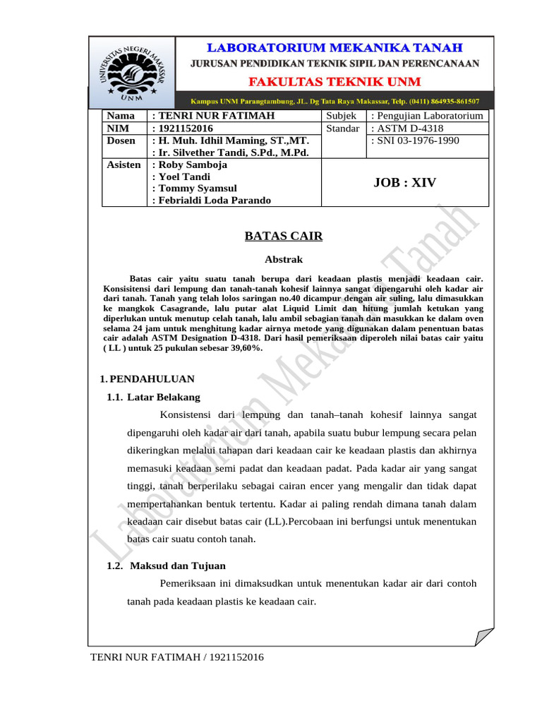 Job 14 Batas Cair | PDF