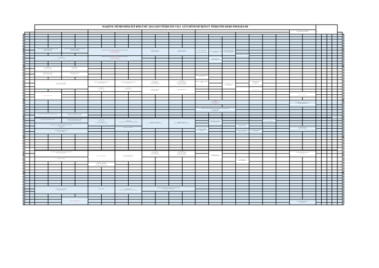 2024 2025 Ders Programi Guz II Ogretim 071024 | PDF