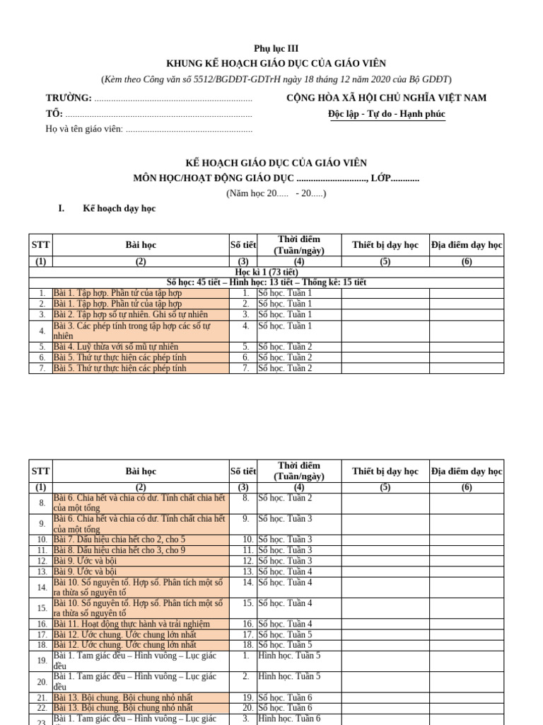 ppct-toan-6-CTST-sap-xep-theo-chuan | PDF