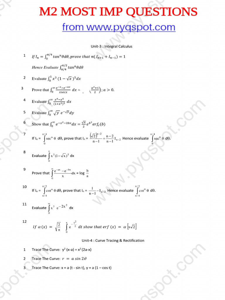 M2 Most Imp Questions | PDF