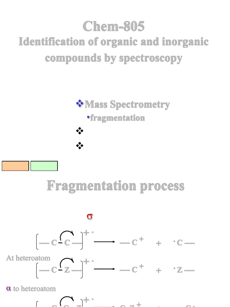 Mass Fragmentation Rules in MS | PDF | Physical Sciences | Physical ...