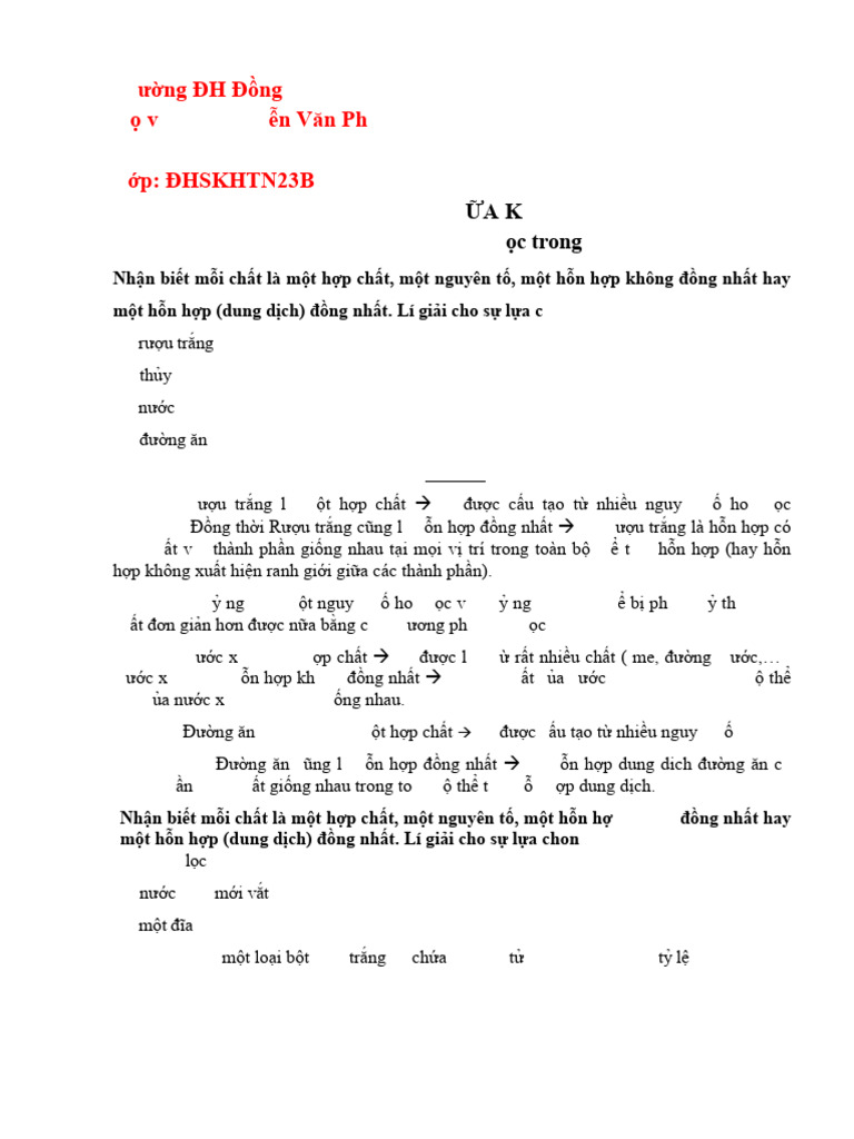 Bai KT Giua Ki - Hoa Hoc Trong KHTN | PDF