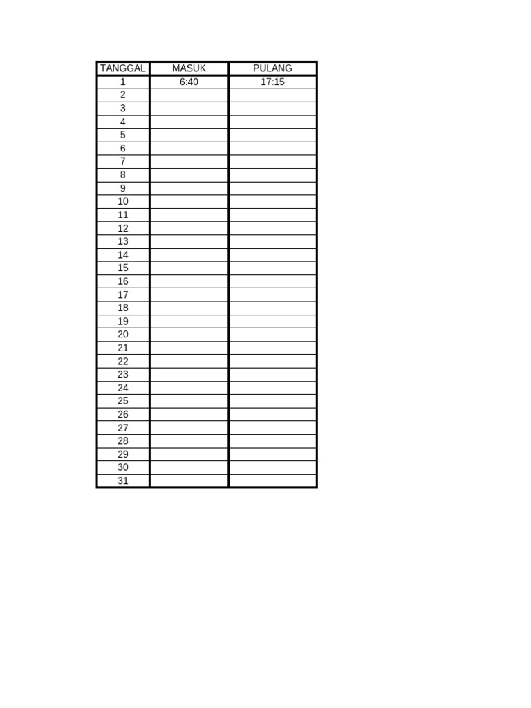 Absen Lembur Amt | PDF