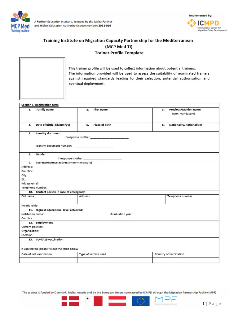 Trainer-Profile-Form_PDF | PDF