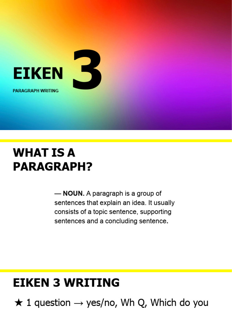 Eiken Grade 3 Writing Guide | PDF | Grammar | Linguistics