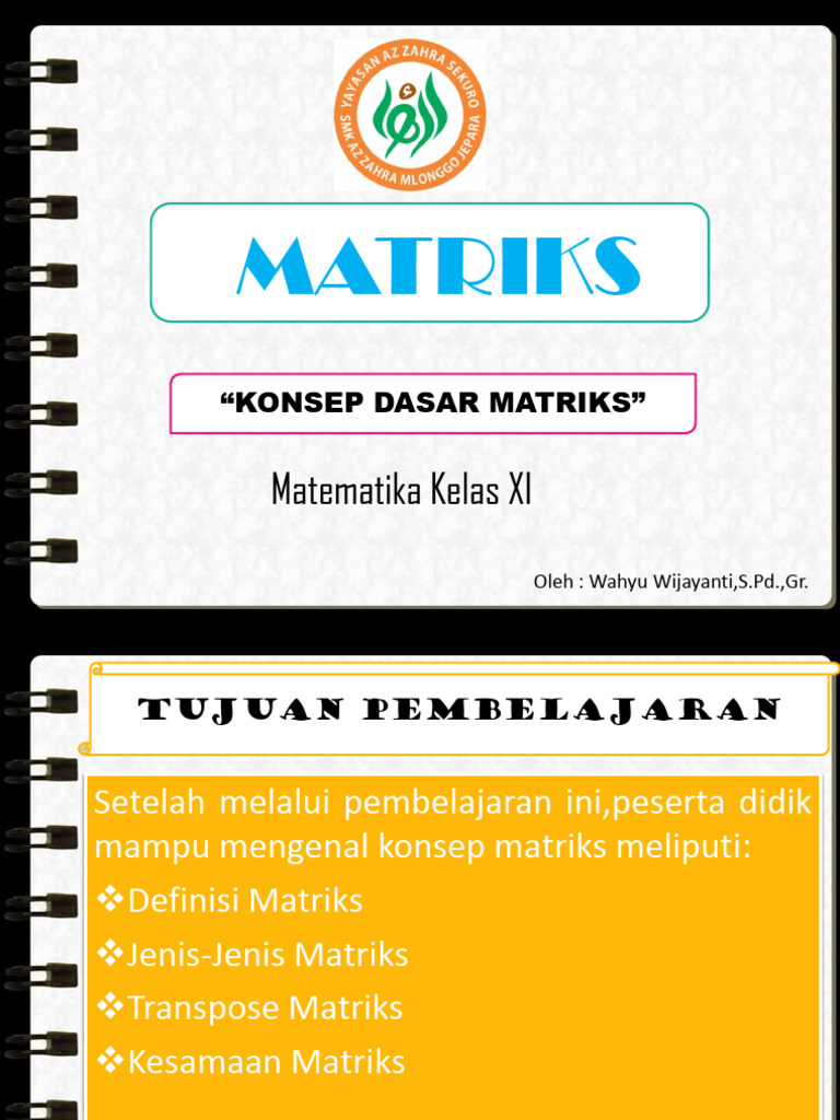 Konsep Dasar Matriks | PDF