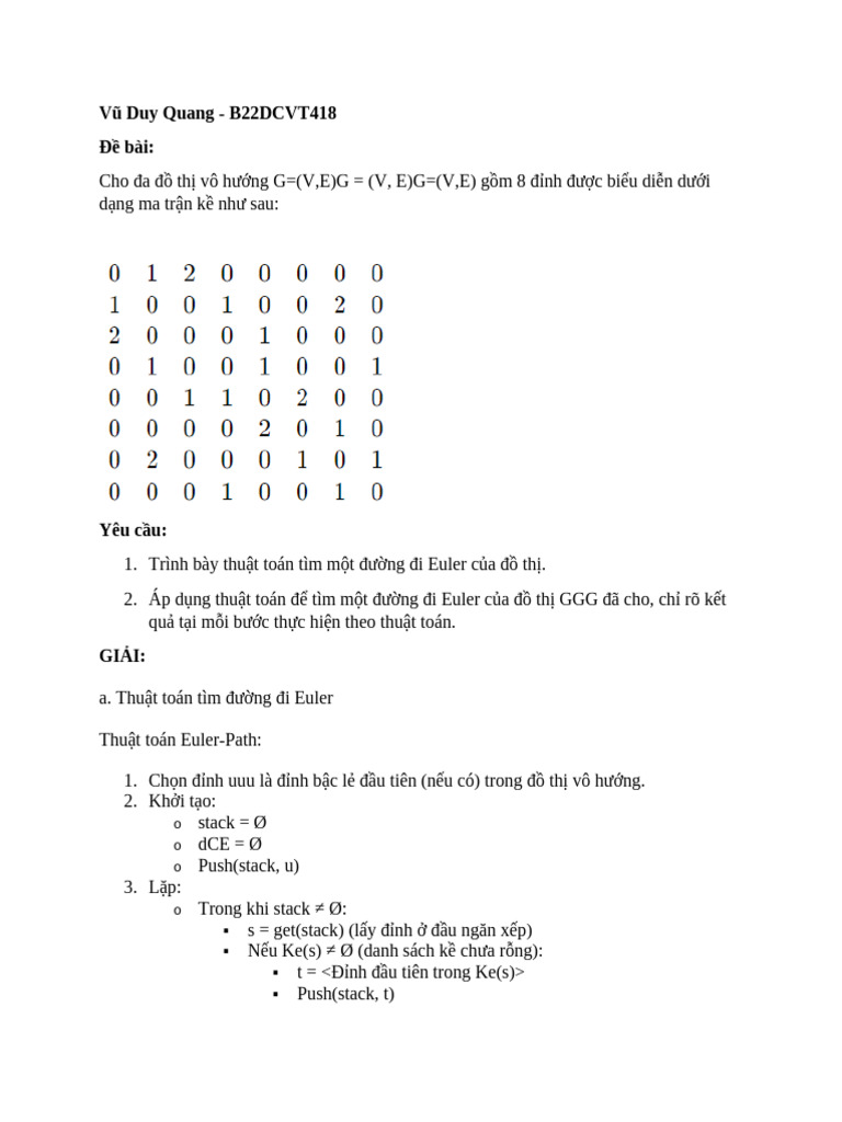 Vũ Duy Quang - B22DCVT418 BTCN - Dox | PDF