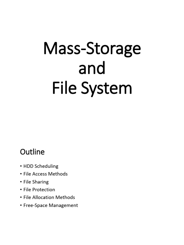 OS 12 Mass-Storage and File System | PDF | Disk Storage | File System