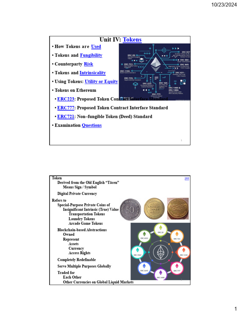 BCT Unit IV 02 Tokens | PDF | Distributed Computing | Applications Of Cryptography
