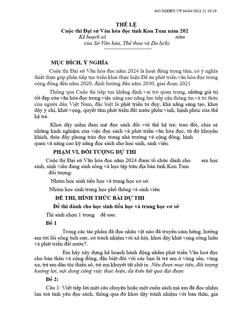 Thể lệ Cuộc thi | PDF