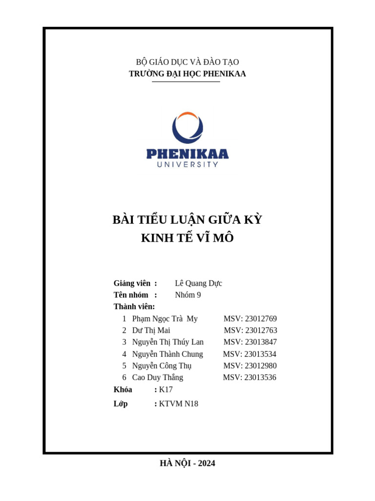 Bài Tiểu Luận KTVM N18 | PDF