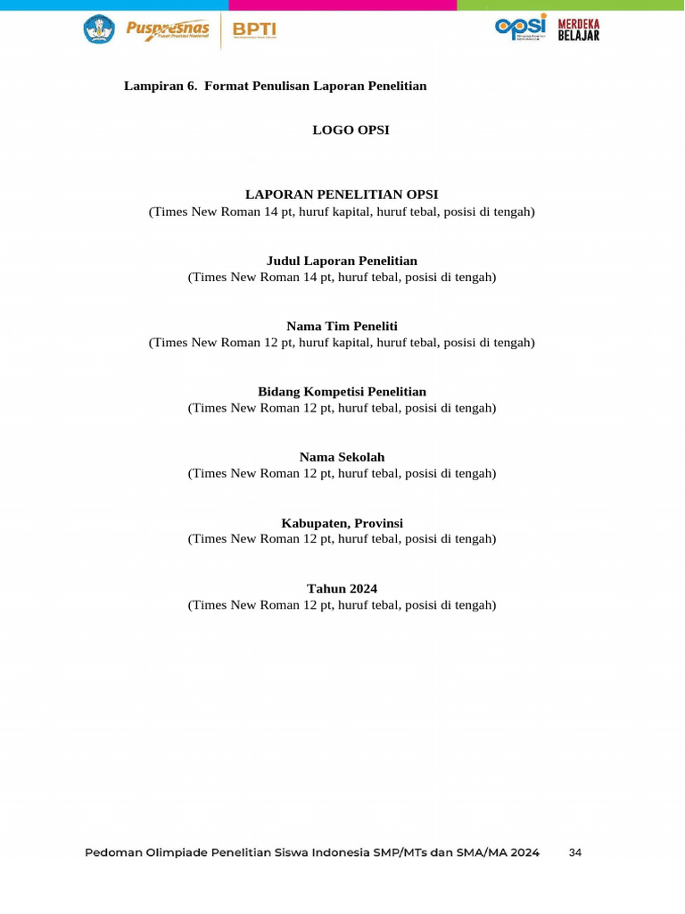 Format Laporan Opsi | PDF