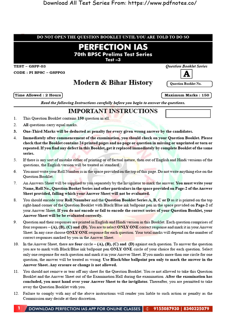 03 Test | PDF | British India | Indian Independence Movement