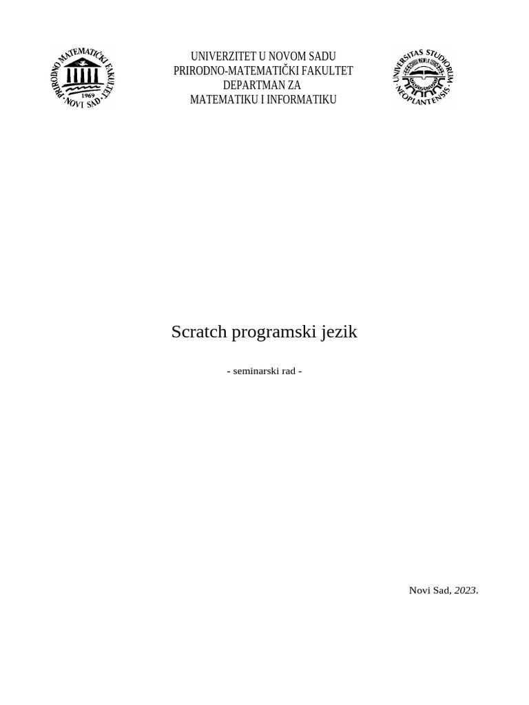 Scratch Programski Jezik | PDF