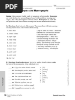 Homophones for Grade 4 Students | PDF