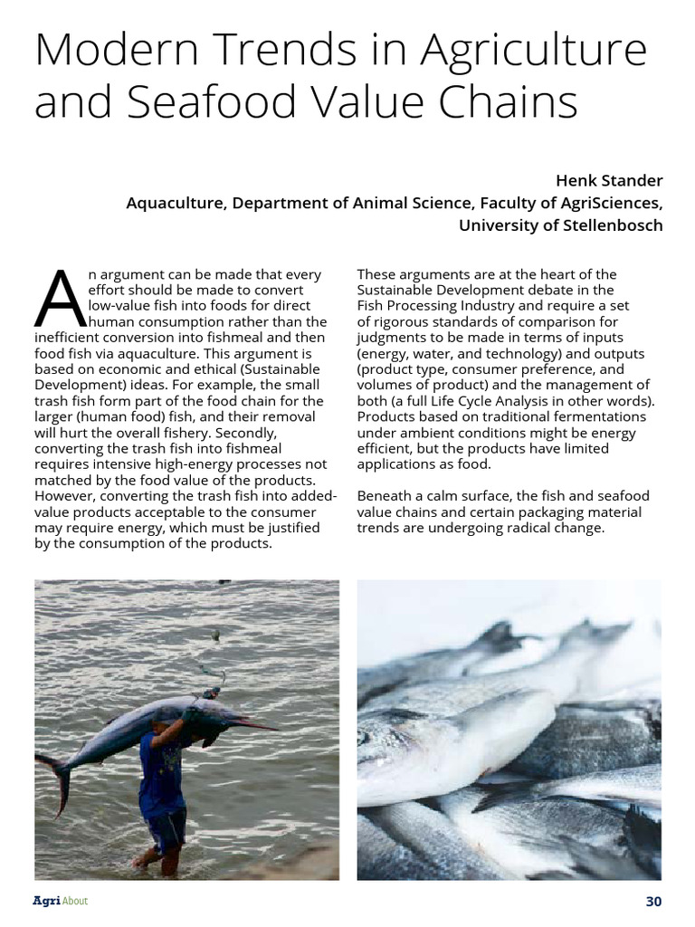 Modern Trends in Agriculture and Seafood Value Chains | PDF | Retail ...