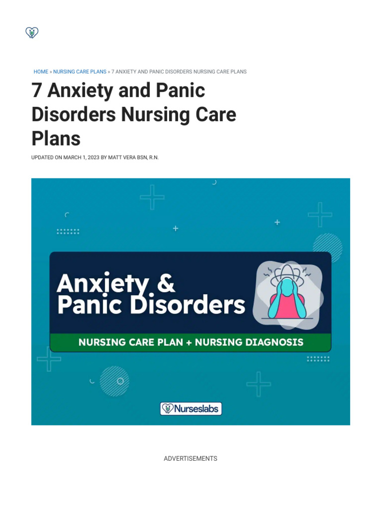 Anxiety and Panic Disorders Nursing Care Plans social isolation ...