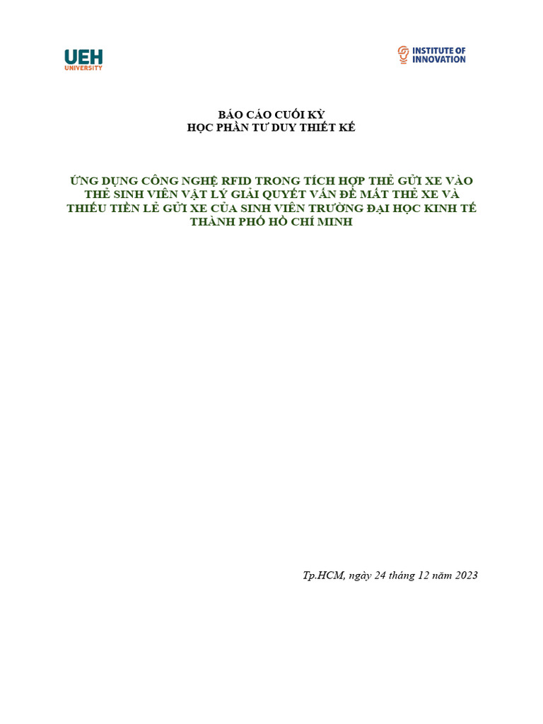 Final Report Design Thinking | PDF