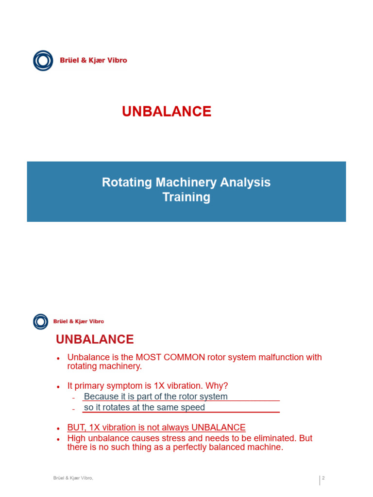 MDCourse 07 Unbalance | PDF | Weight | Force