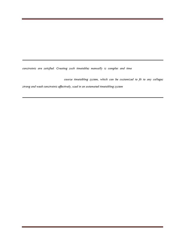 Dynamic Timetable Generator | PDF | Databases | Mathematical Optimization