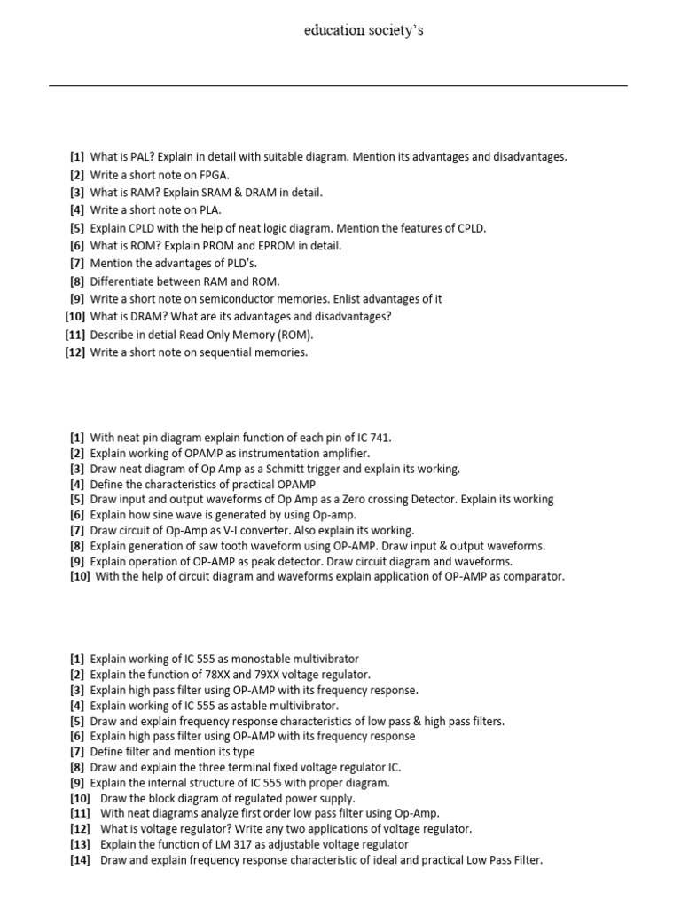 ADE Q Bank Unit 3 to 6 | PDF | Rectifier | Operational Amplifier