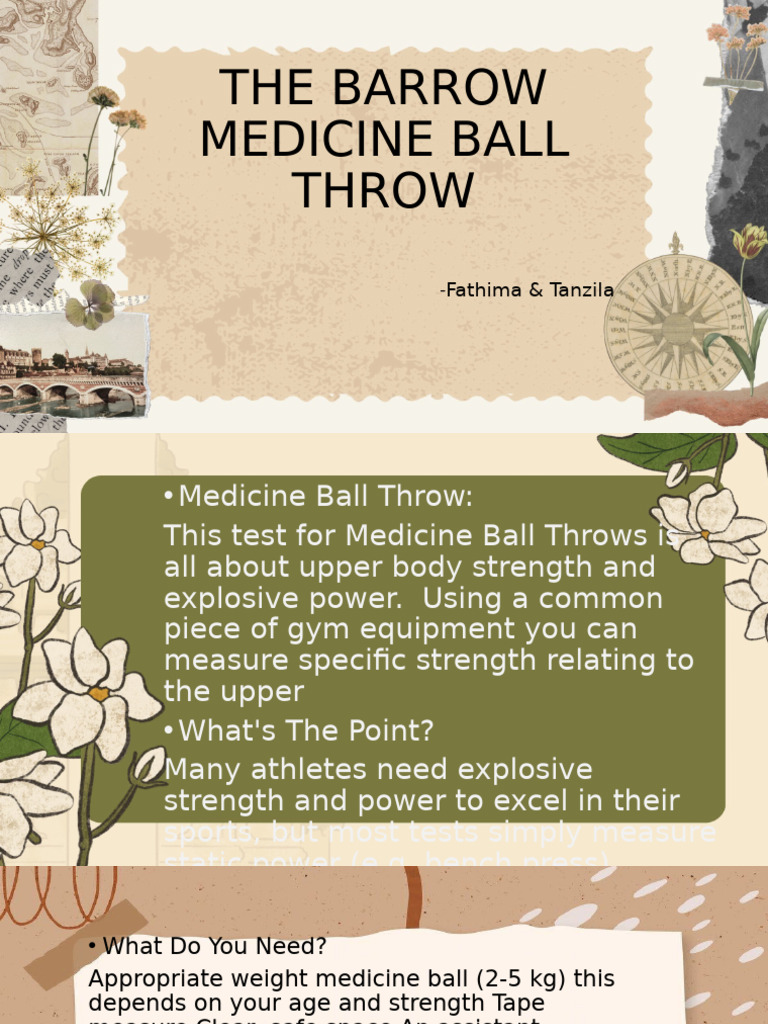 The Barrow Medicine Ball Throw | PDF | Musculoskeletal System | Limbs ...