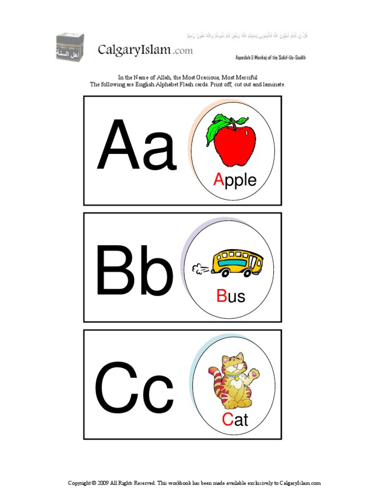 English Alphabet Flash Cards | PDF | Language Arts & Discipline ...