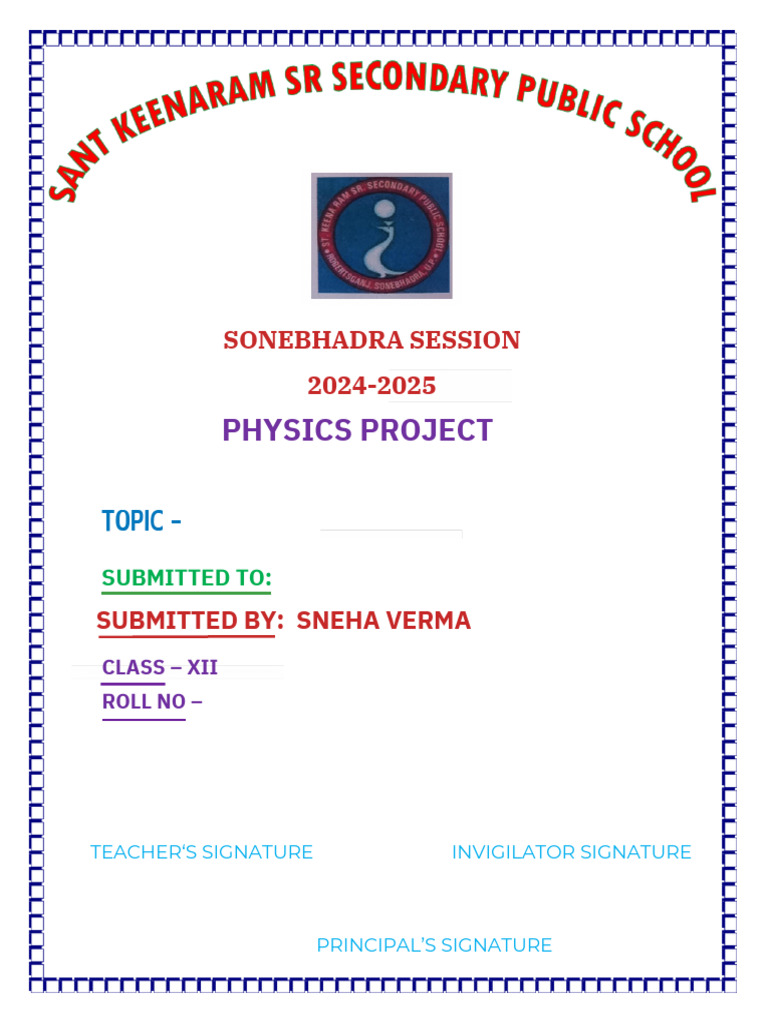 Physics Front - Page - PDF Sneha | PDF