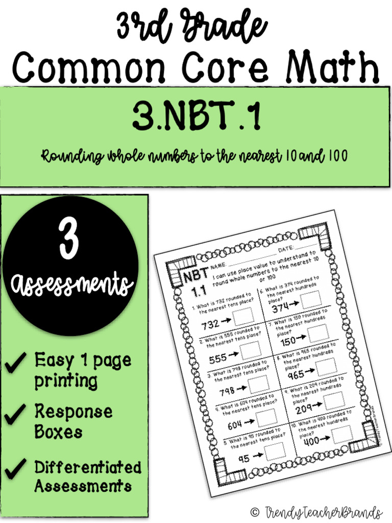 Common Core Math: Assessments | PDF | Worksheet