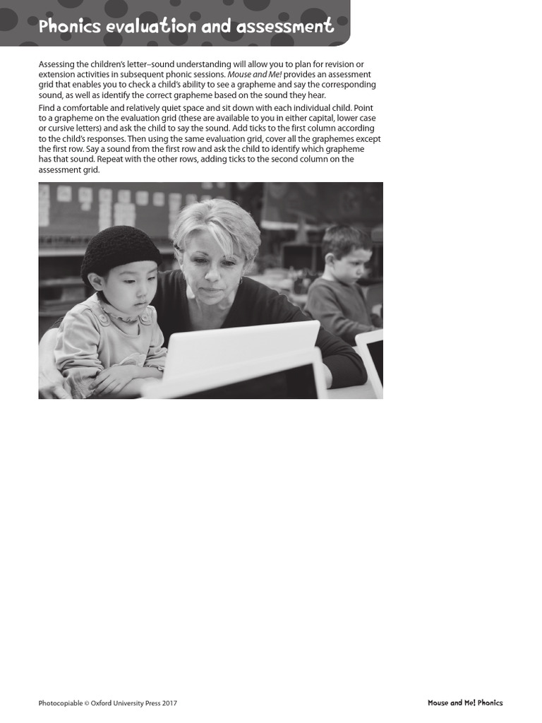 05 Mouse & Me - Phonics Evaluation | PDF | Phonics
