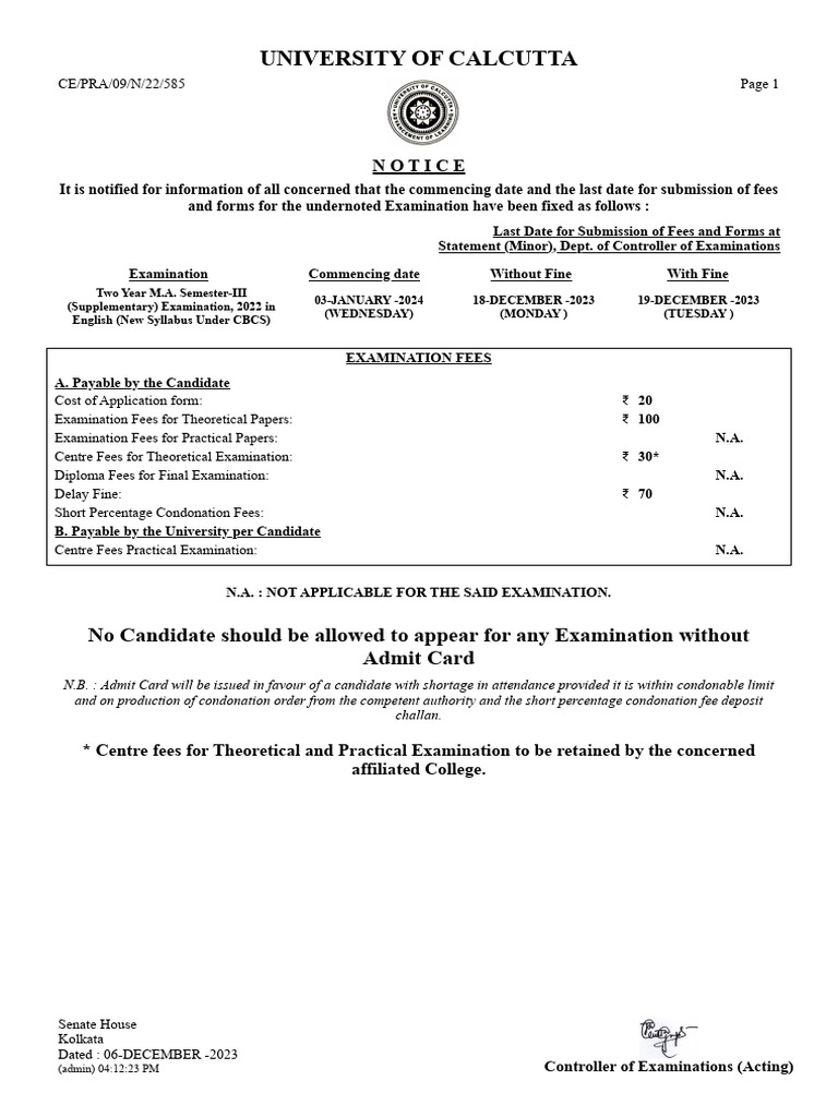 MA-sem-III-sup-exam | PDF | Qualifications