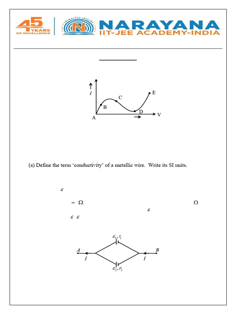 13-11-2024 SR - II-CBSE - PHYSICS ASIGNMENT-VIJAY SIR | PDF | Electrical Resistance And ...