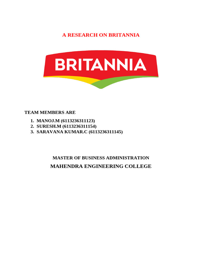 Paper Publication For Britannia | PDF | Customer Relationship Management | Sales