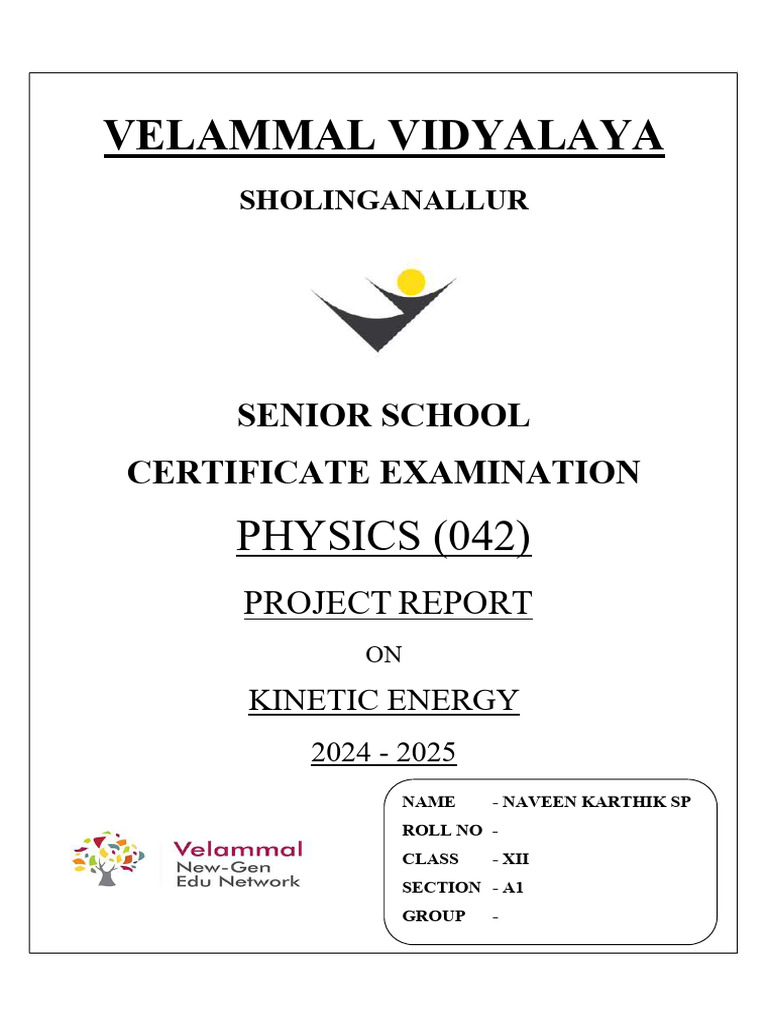 Phy Project Frnt Page | PDF